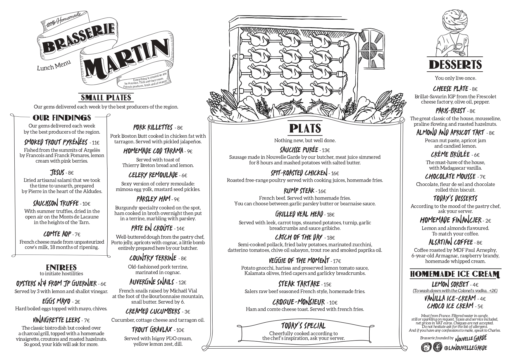 Brasserie Martin Menu Prix Paris 2024 et Photos