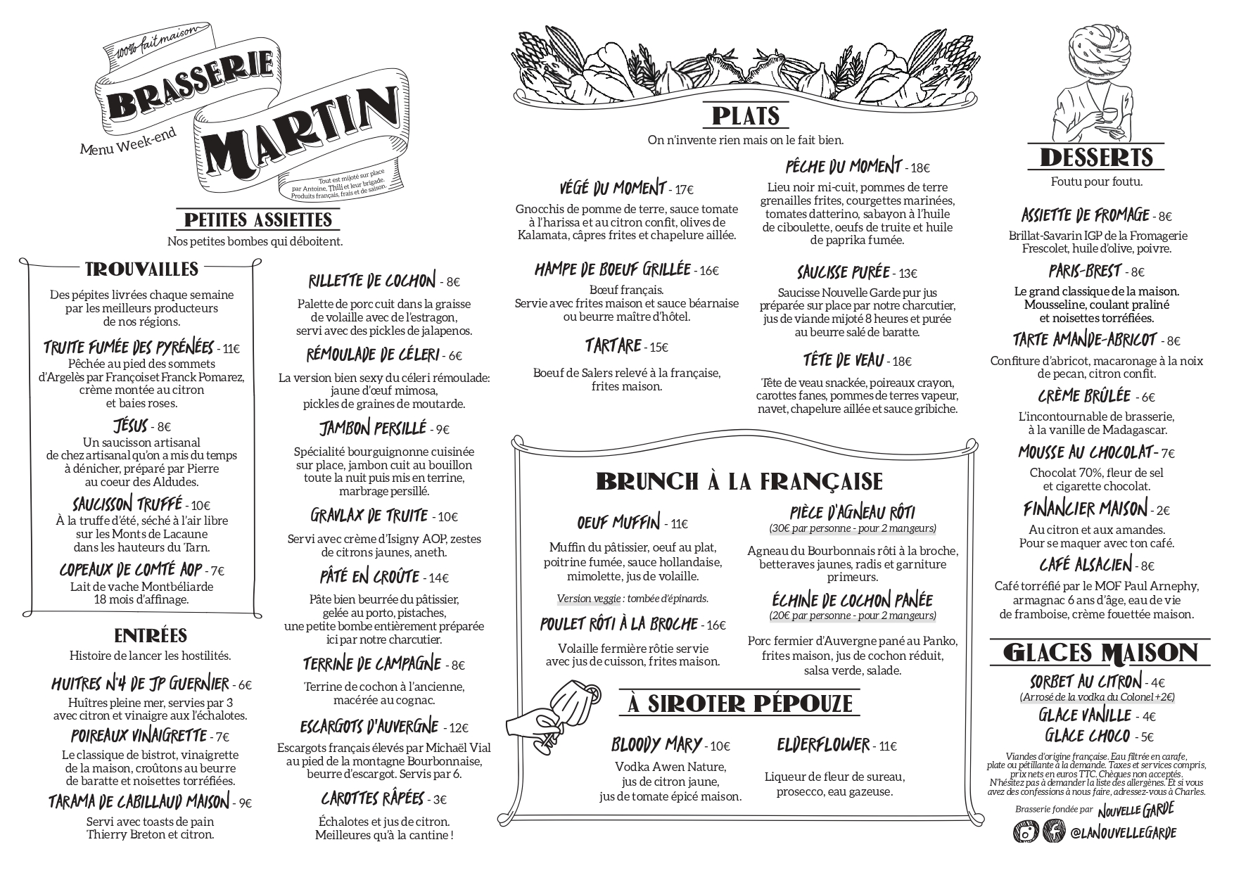 Brasserie Martin Menu Prix Paris 2024 et Photos