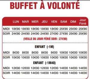 Carnival Cormontreuil Menu Prix France 2024 et Photos