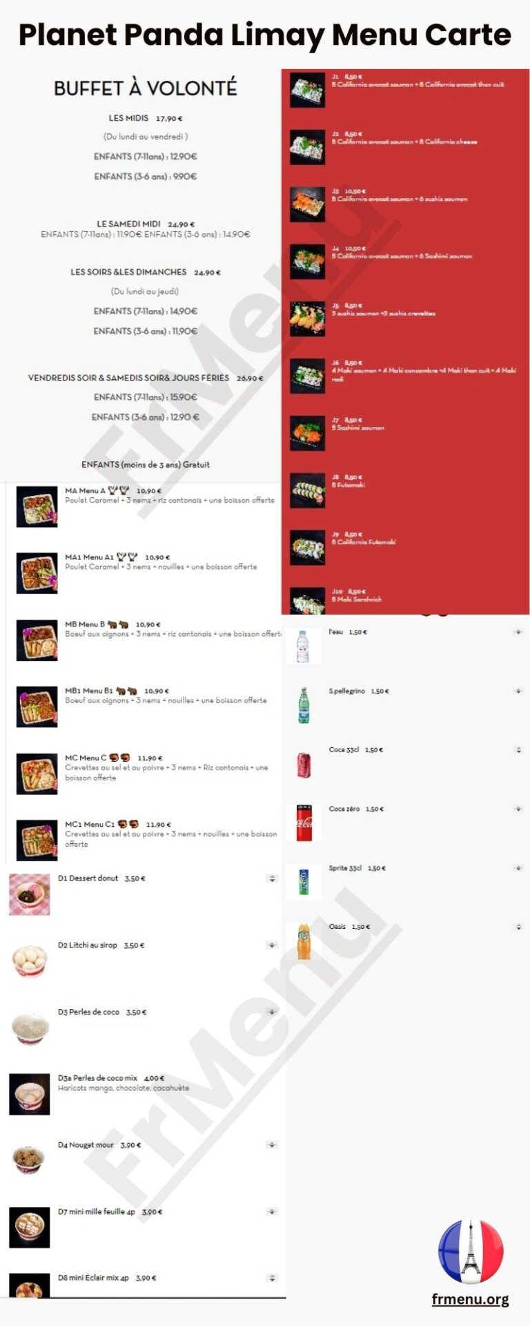 Planet Panda Limay Menu Prix France 2024 et Photos