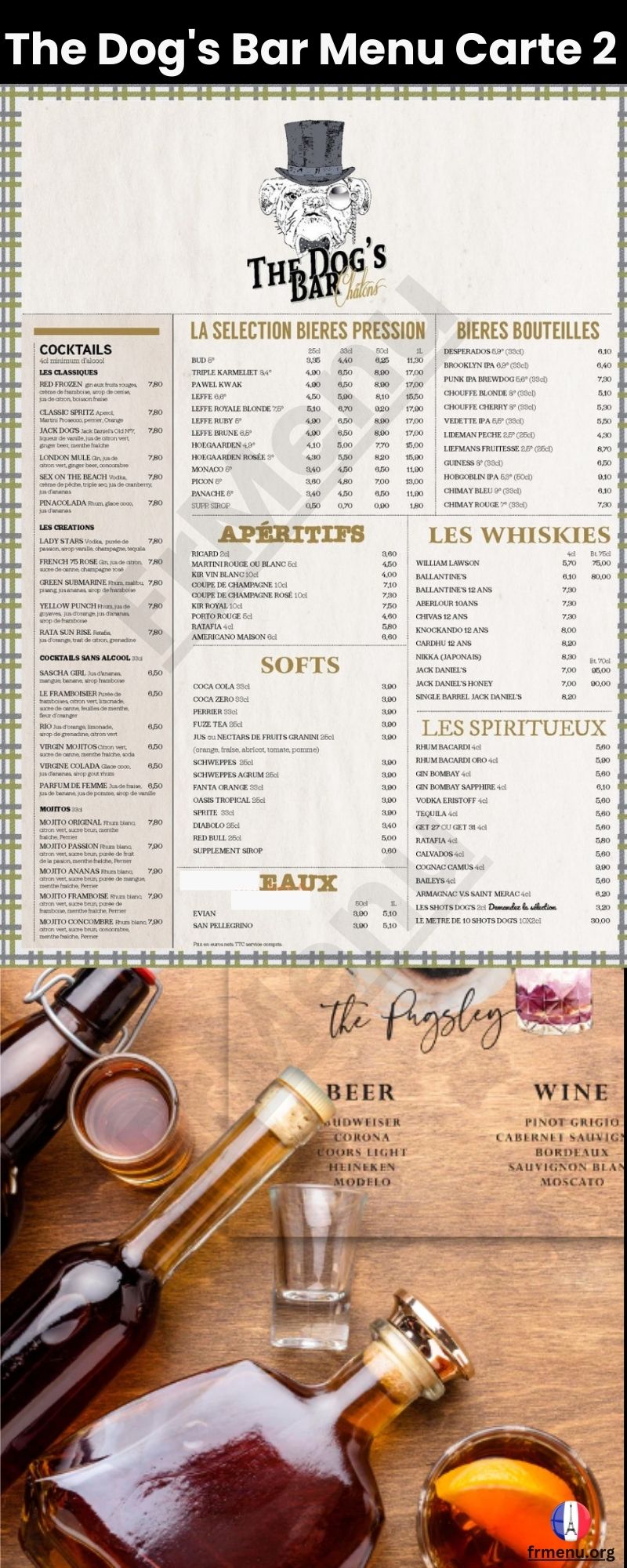 The Dog's Bar Menu Prix Châlons-en-Champagne 2024 et Photos