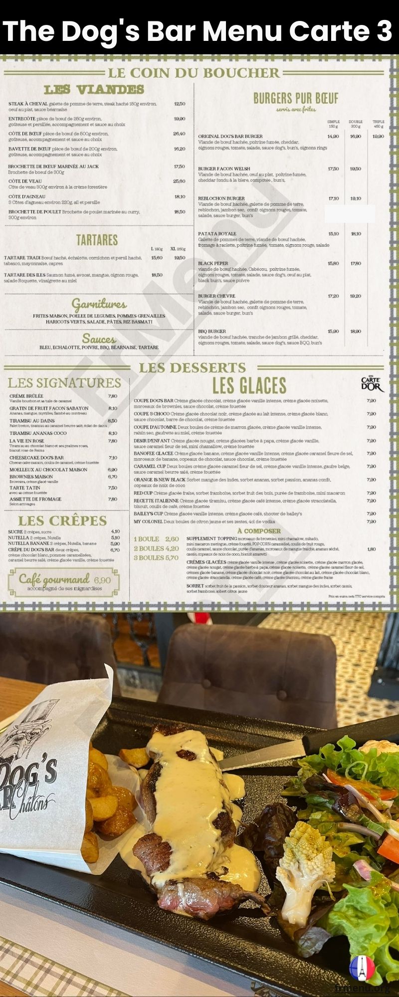 The Dog's Bar Menu Prix Châlons-en-Champagne 2024 et Photos