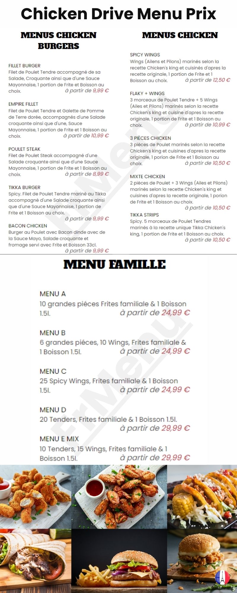 Chicken King Menu Prix Paris 2024 et Photos